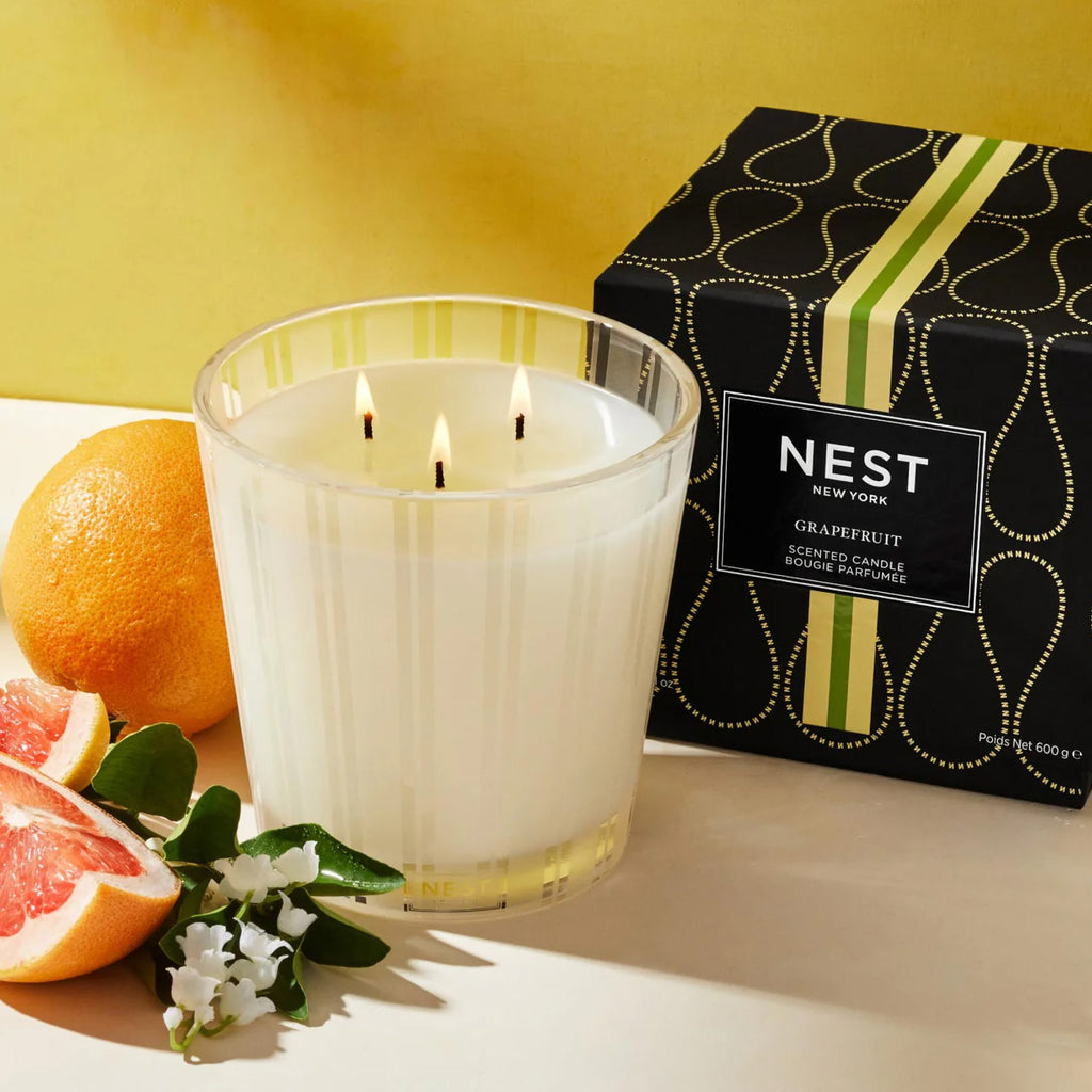 Nest Grapefruit 3-Wick Candle – Monsoon Flowers