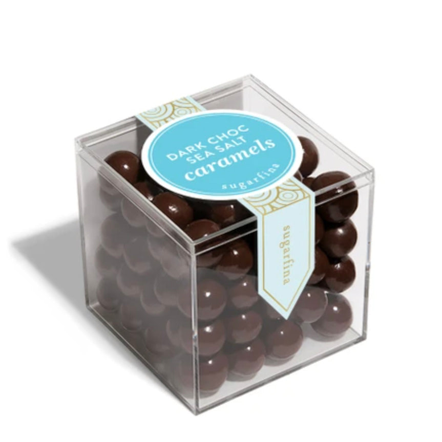 Sugarfina Dark Chocolate Sea Salt Caramels Small Cube – Monsoon Flowers